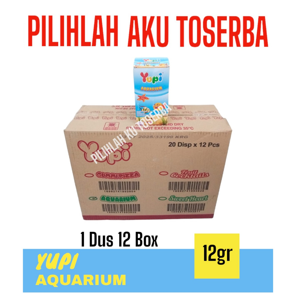 Jual YUPI AQUARIUM BOX isi 12 PCS - ( HARGA PER DUS ISI 20 BOX ...
