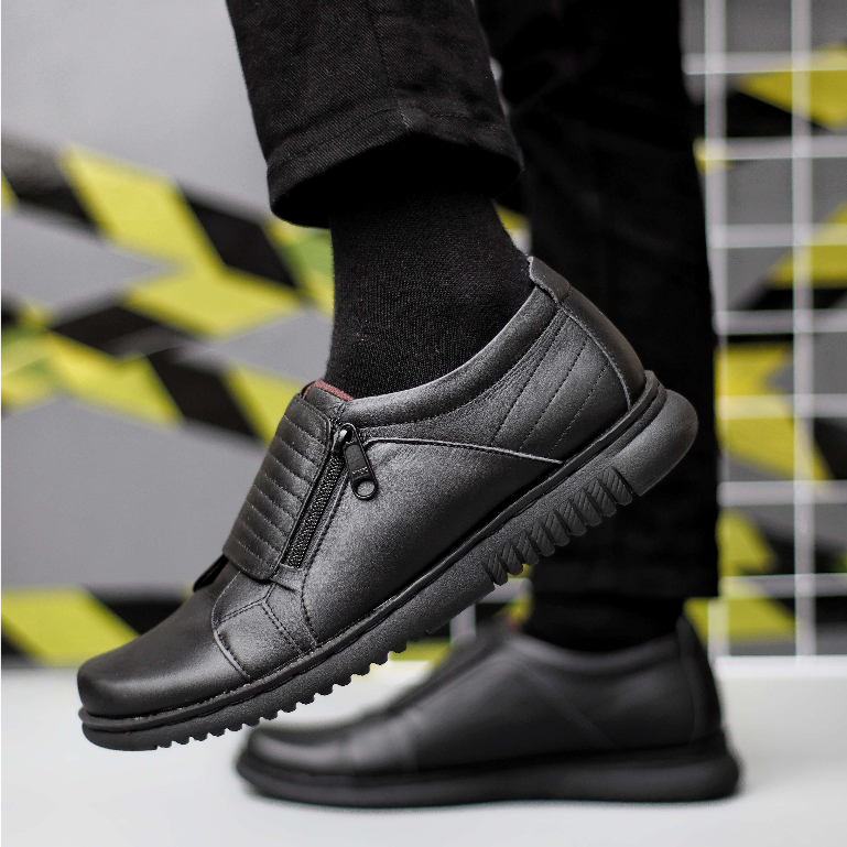 Jual GRANDABLE - Sepatu Casual Formal Kulit Asli Zipper Pria | Shopee ...