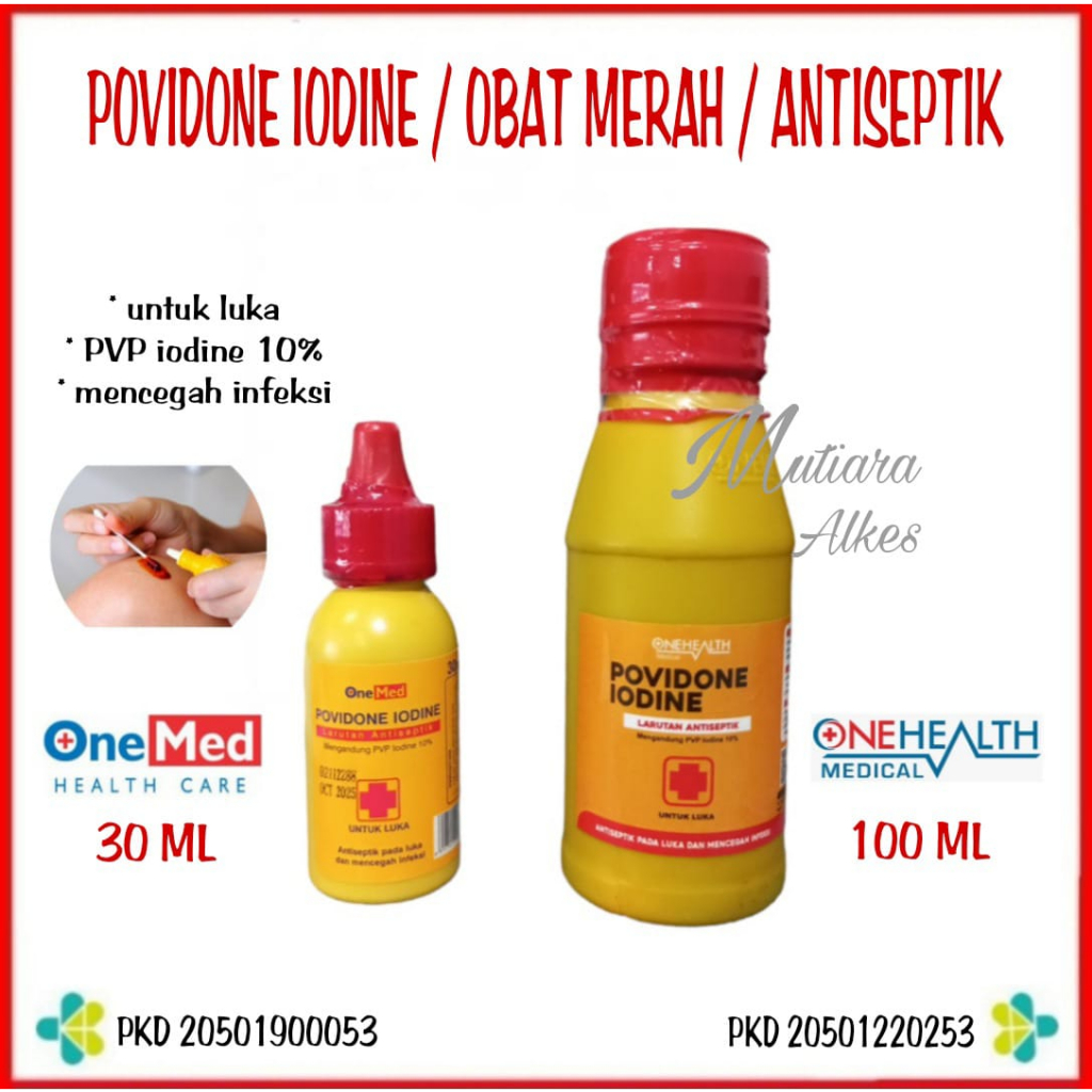 Jual (MUTIARA ALKES) POVIDONE IODINE / Obat Merah / Obat Luka Memar ...