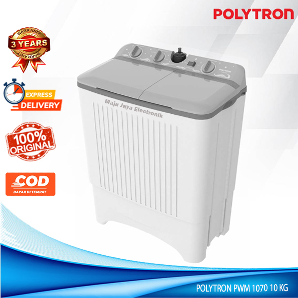 Jual Mesin Cuci 2 Tabung POLYTRON PWM 1076 Cuci Pengering Water ...