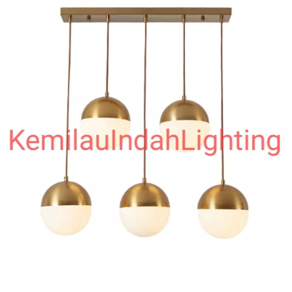 Jual SL8101-5L LAMPU GANTUNG MEJA MAKAN ISLAND TABLE MINIMALIS MODERN GOLD | Shopee Indonesia