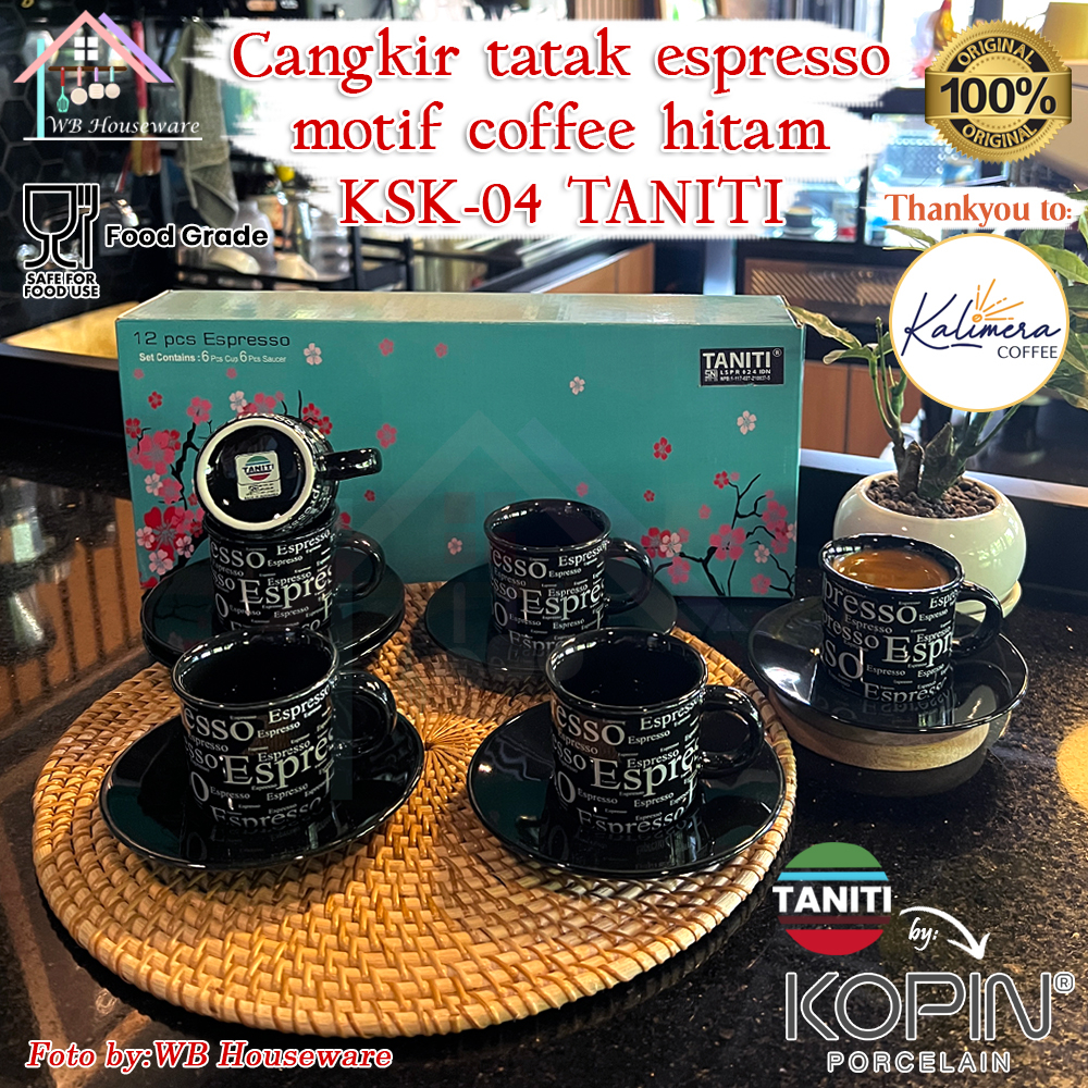 Jual TANITI by KOPIN Cangkir set 6pasang 90ml motif full print coffee ...