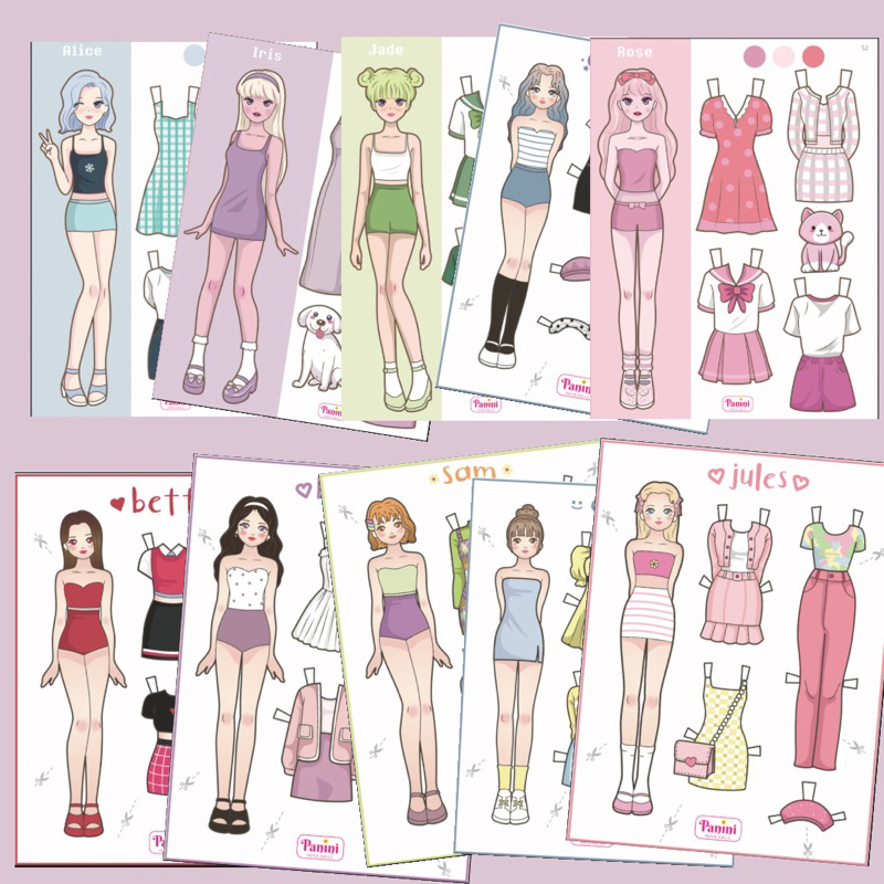 Jual Korean Paper Doll, Mainan Bongkar Pasang Kertas, Orang orangan ...