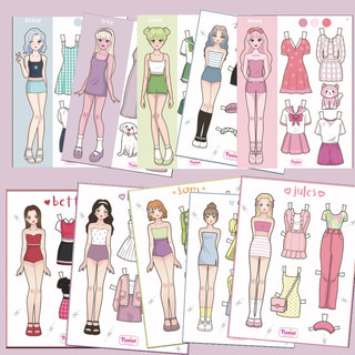 Jual Korean Paper Doll, Mainan Bongkar Pasang Kertas, Orang orangan ...