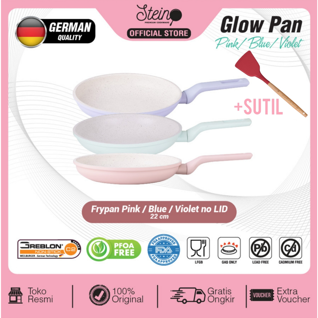 Jual Panci Frypan Steincookware GLOW PAN 22cm Fry Pan Stein Cookware ...
