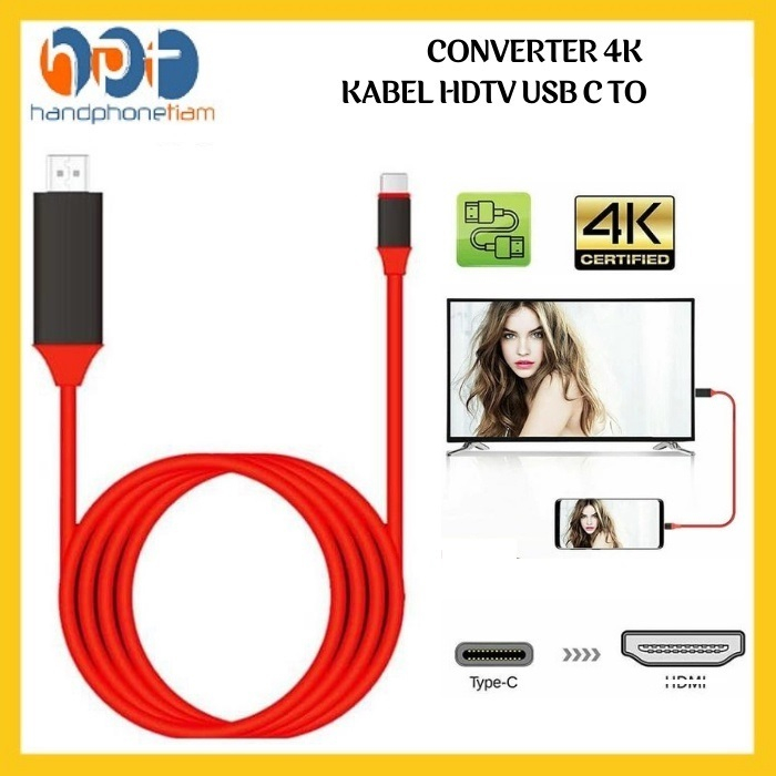 Jual Kabel Hdtv USB Type C to Port Sambungan Cable Converter 2 meter 4K ...