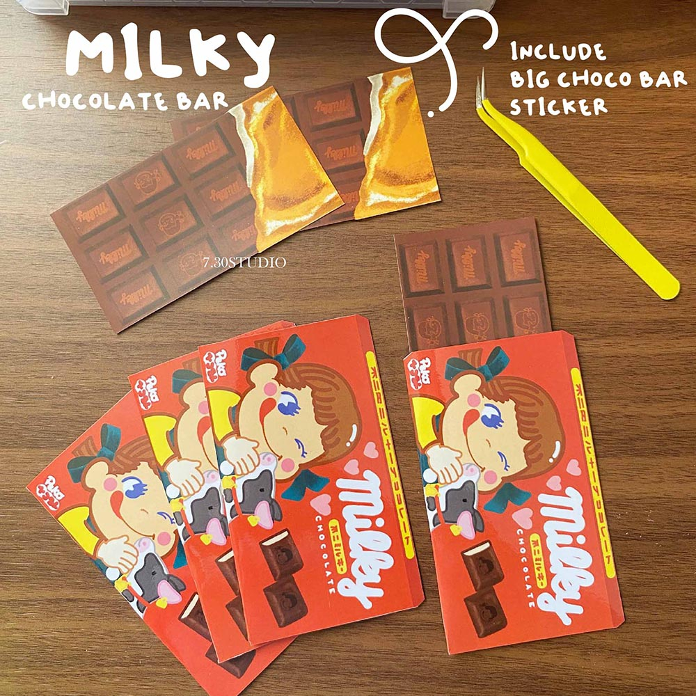 Jual Milky choco bar sticker pack - stiker lucu | Shopee Indonesia