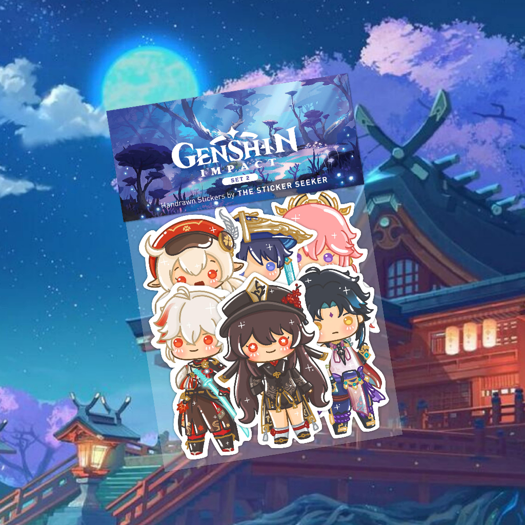 Jual Genshin Impact Vinyl Sticker Pack Set 2 | Shopee Indonesia