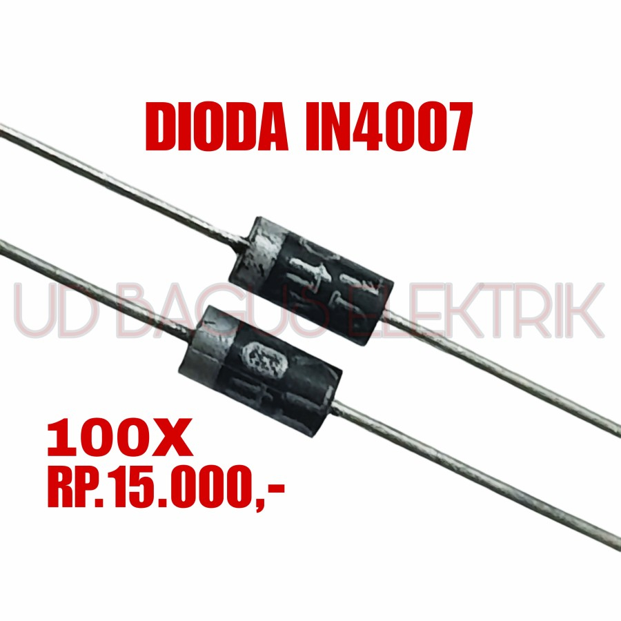 Jual 100X DIODA IN4007 1A 1000V - DIODA 1N4007 - DAPAT 100PCS | Shopee ...