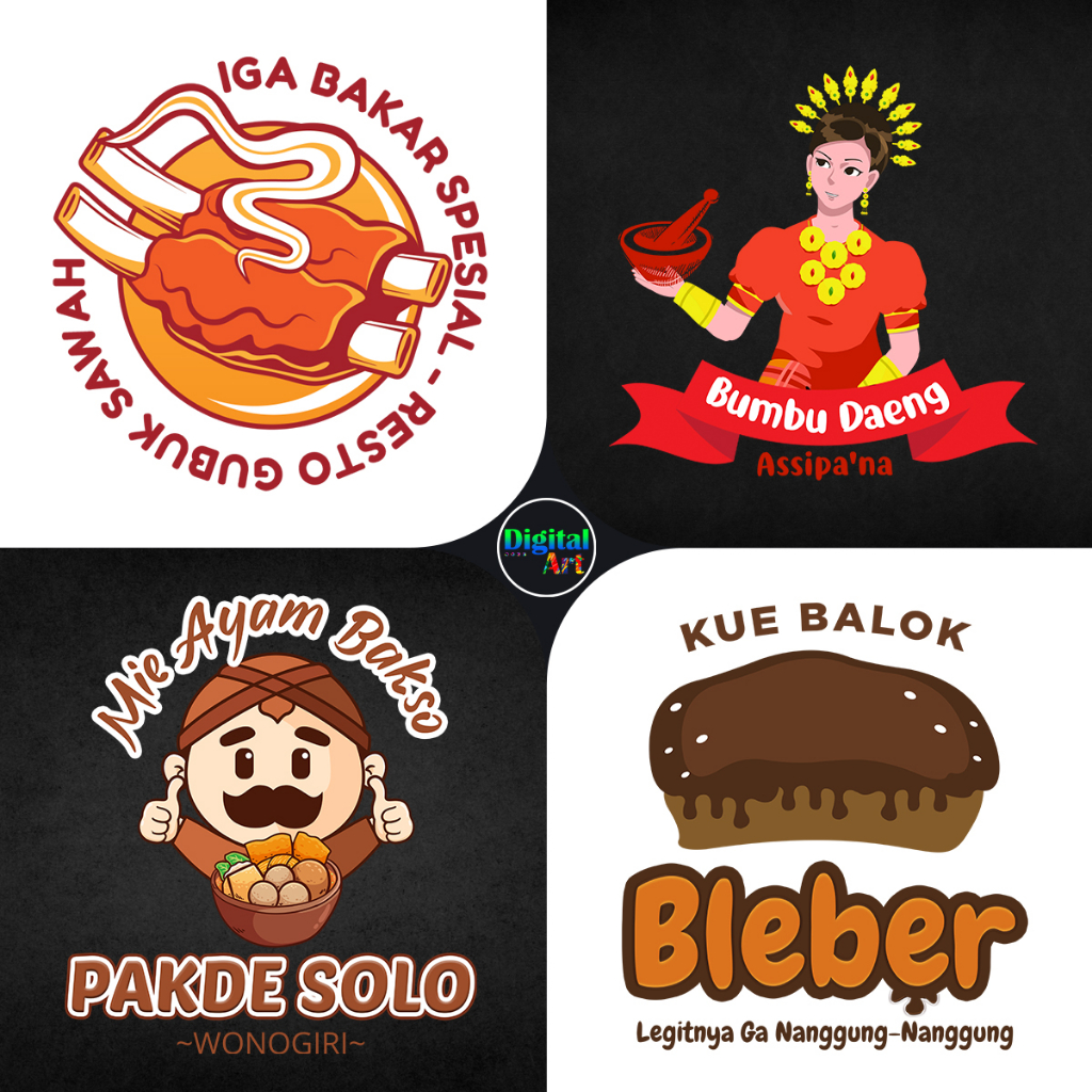 Jual JASA DESAIN LOGO KULINER | LOGO UMKM | DESAIN LOGO MURAH | DESAIN ...