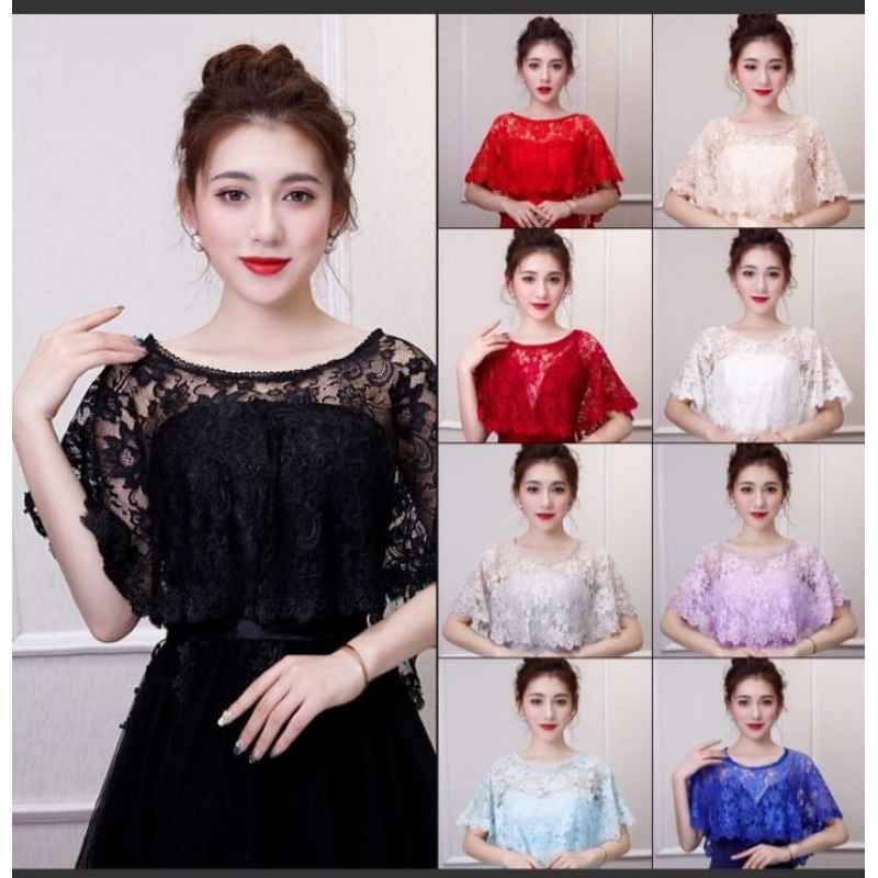 Jual Baju Cardigan Bolero Korea Wanita / Rompi Gaun Brukat Kebaya model ...