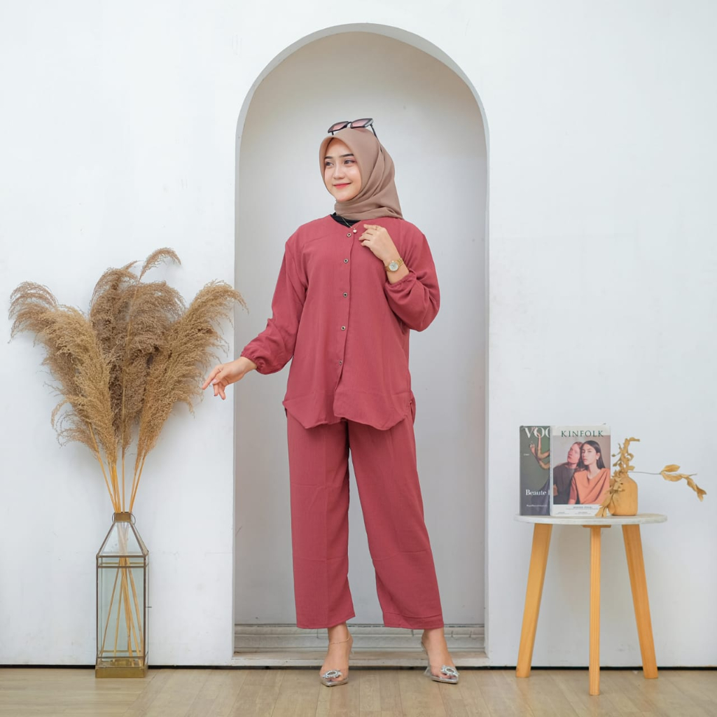 Jual Setelan One Set Inara Setelan Crinkle Airflow (190RB 3 PCS PAKET USAHA) | Shopee Indonesia