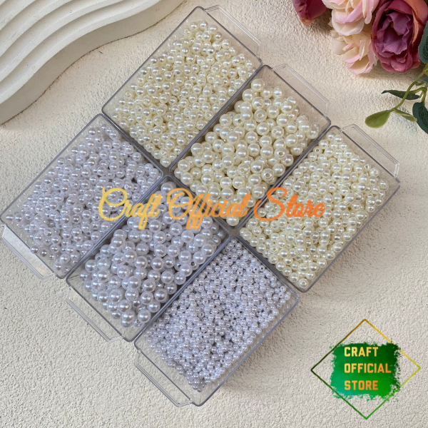 Jual (20 gram) Manik Manik Mutiara Sintetis Mutsin Ringan Mutiara Imitasi Bahan Kerajinan ...