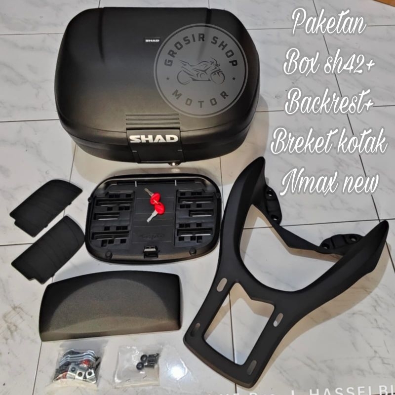 Jual Paketan Box shad sh42 plus Backrest shad sh42 plus Bracket box ...