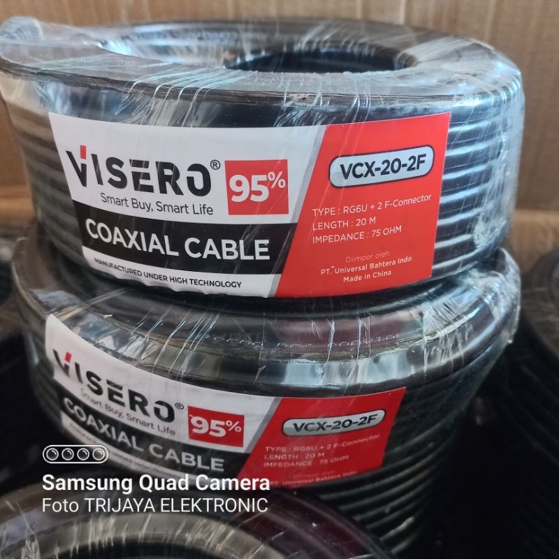Jual Kabel Matrix Parabola RG6 Coaxial 20M Merk Visero Kwalitas Premium ...
