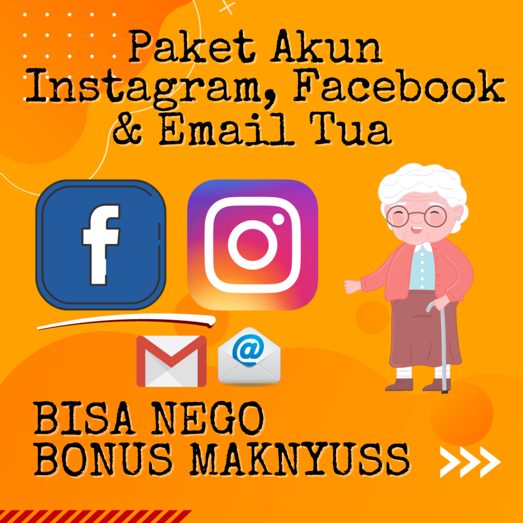 Jual Akun FB/Facebook Tua Sepaket dg Akun Instagran IG & Gmail Bonus ...