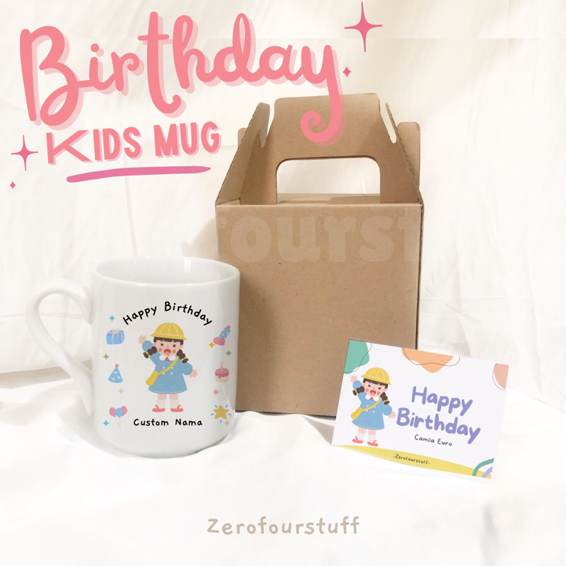 Jual CUSTOM MUG BIRTHDAY GIRL KIDS / ULANG TAHUN ANAK / GIRL / KADO ...