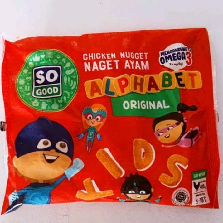 Jual So Good Chicken Nugget Alphabet 400gr | Shopee Indonesia