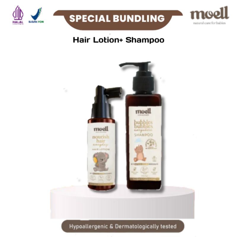 Jual Moell Special Bundling Nourish Hair Everyday - Hair Lotion 100ml ...
