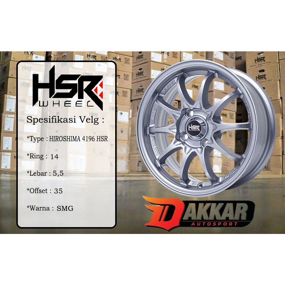 Jual velg mobil ce28 ring 14 hsr hiroshima untuk airev brio agya calya ayla | Shopee Indonesia