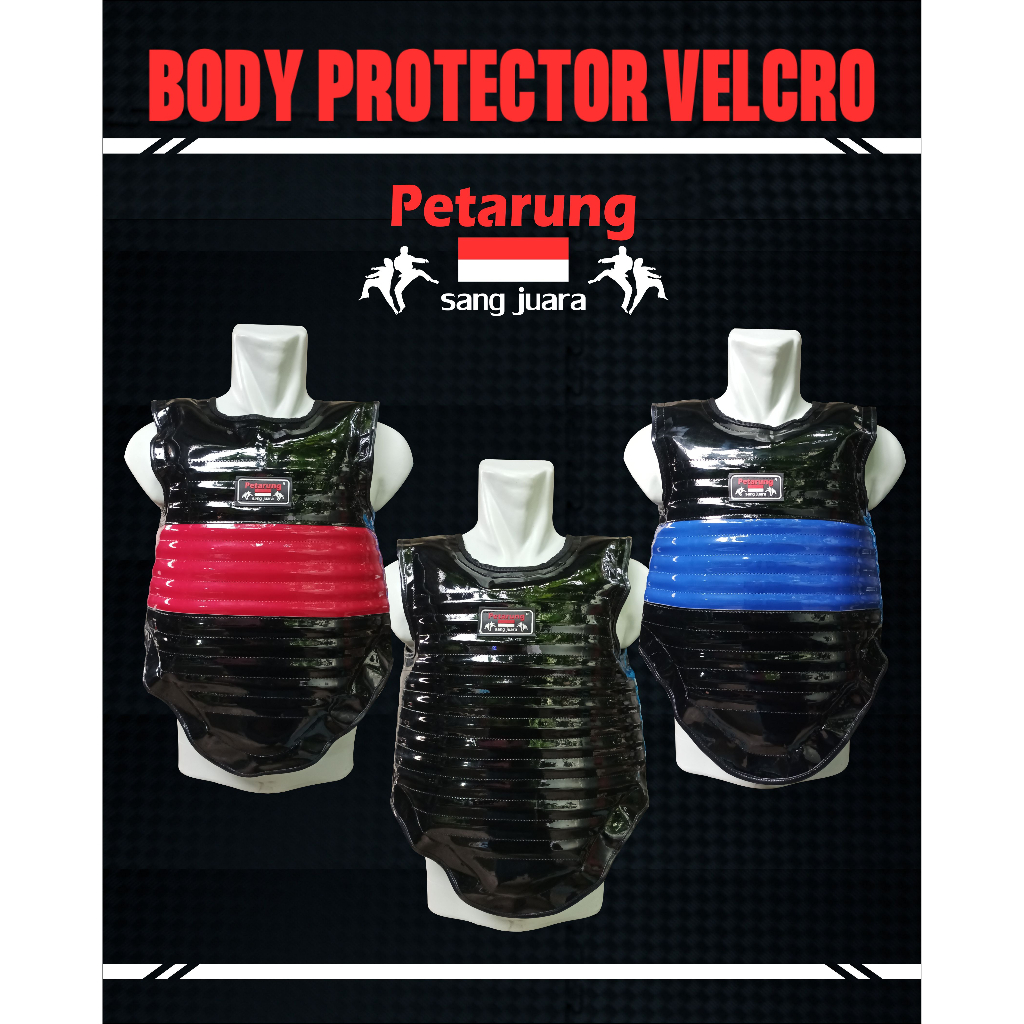Jual Body Protector Silat Velcro, Body Silat Velcro, Body Peraturan ...