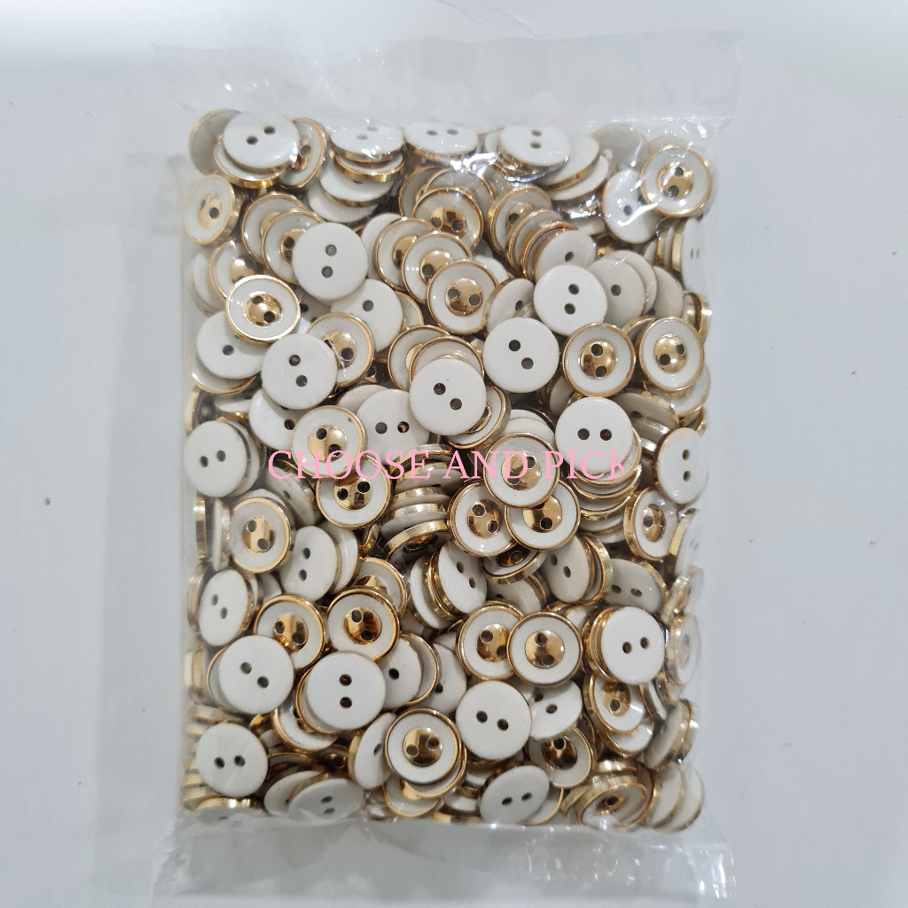 Jual Kancing Kemeja Motif Kacamata Lubang 2 Putih Ukuran 13mm 20L Isi ...