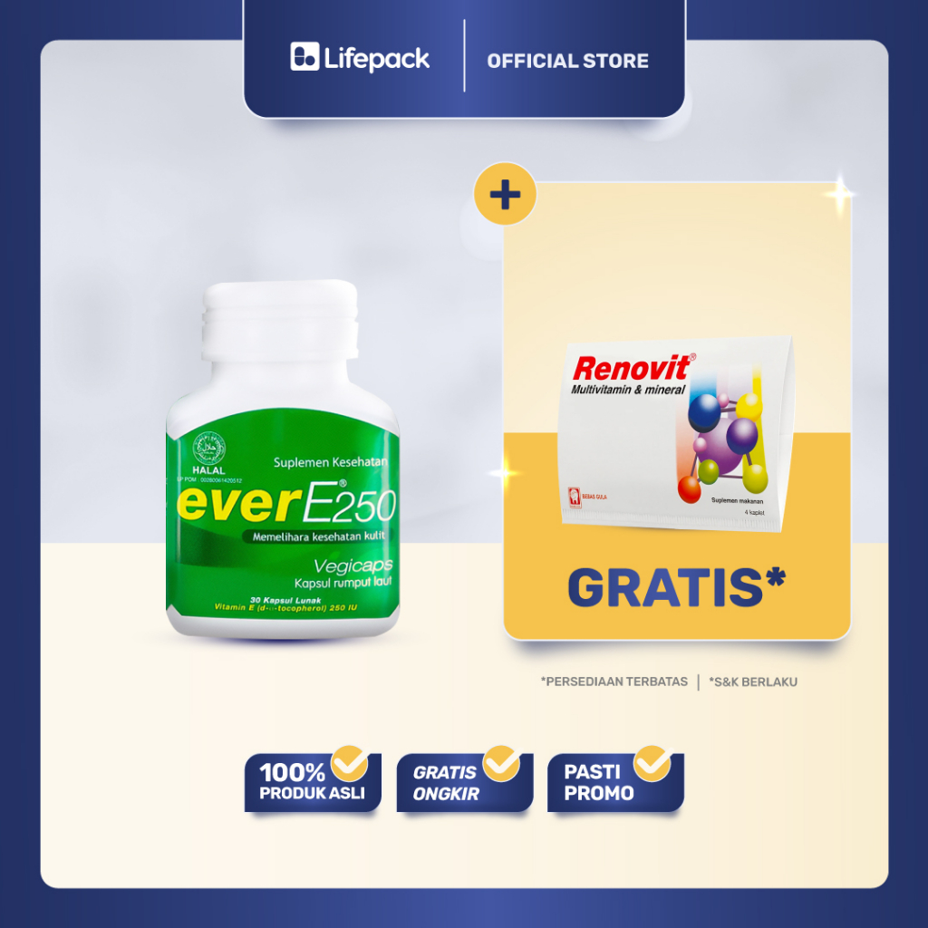 Jual Ever E 250 IU - 30 Tablet - LIFEPACK | Shopee Indonesia