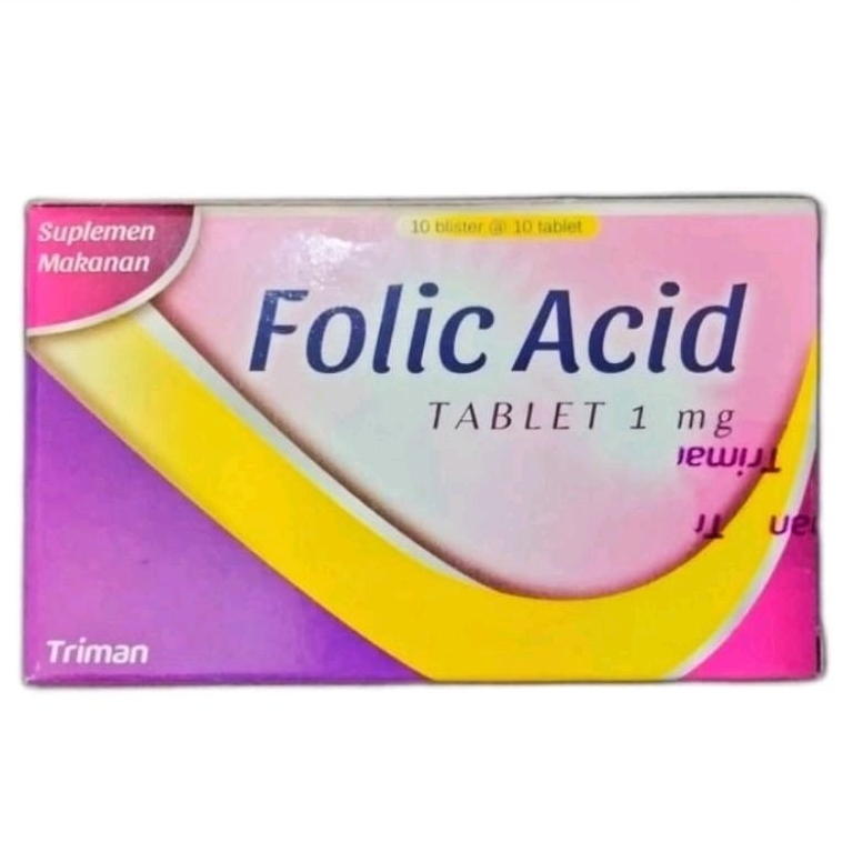 Jual FOLIC ACID Tablet 1mg - TRIMAN (100's /Dus) | Shopee Indonesia