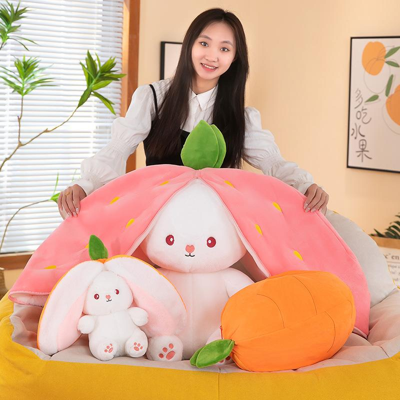 Jual Boneka Kelinci Kostum Strawberry dan Wortel Bahan Plush | Shopee ...