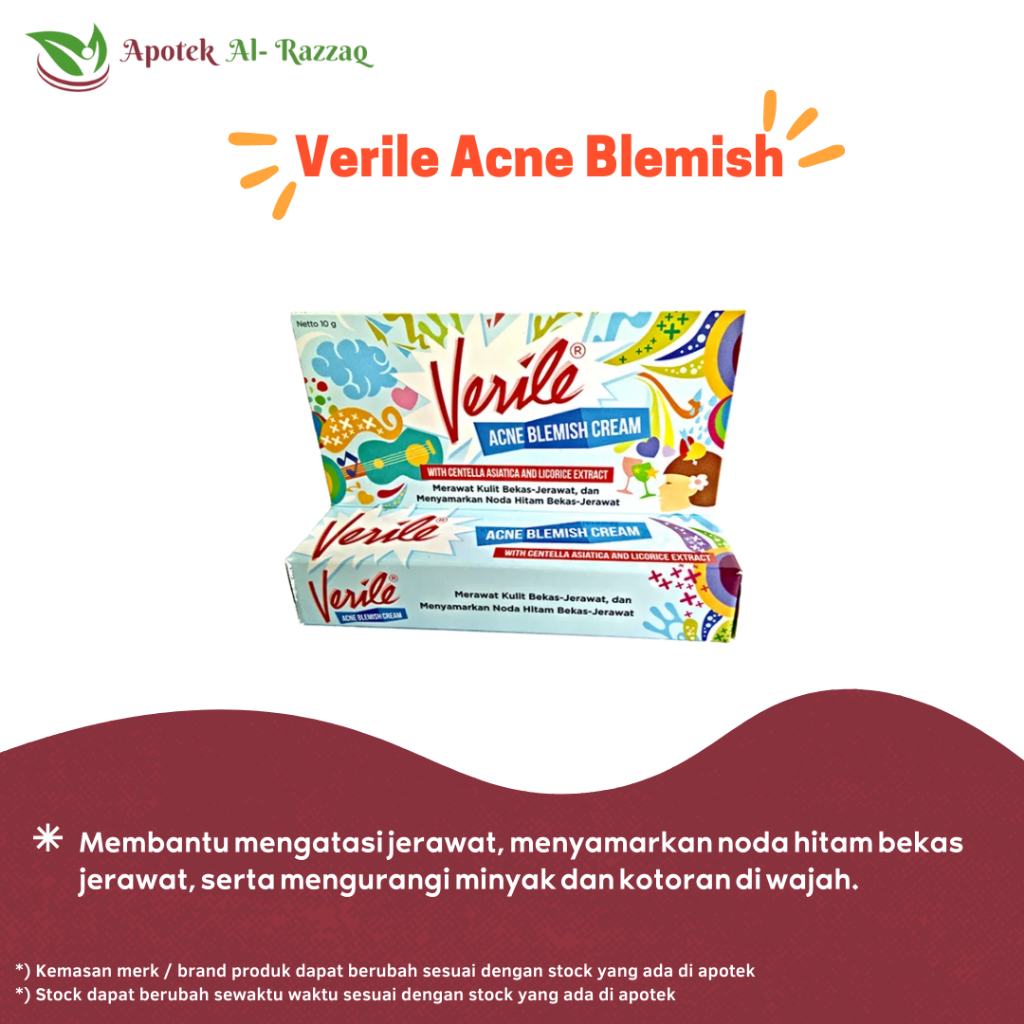 Jual Verile Acne Blemish Cream 10 gram - Bekas Jerawat | Shopee Indonesia