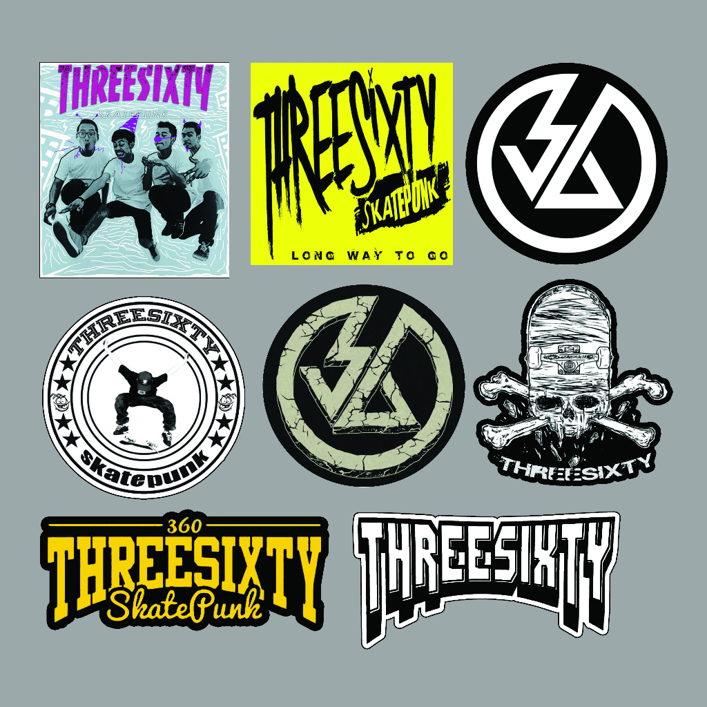 Jual Sticker Threesixty Skatepunk | Sticker Band | Pop Punk | Sticker ...