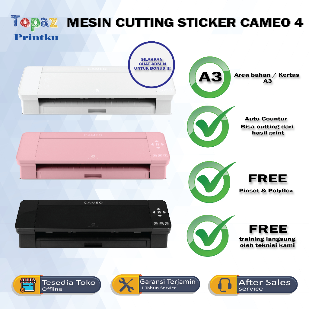 Jual Mesin Cutting Sticker Silhouette Cameo 4 // Mesin Cutting Cameo 4 ...