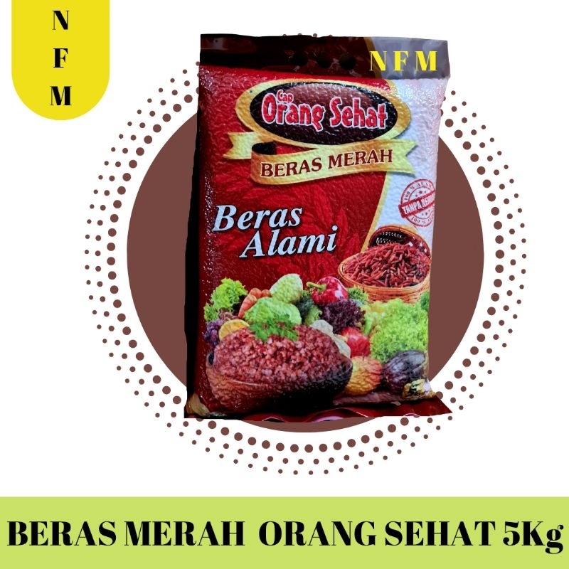 Jual Beras Merah cap Orang Sehat 5kg | Shopee Indonesia
