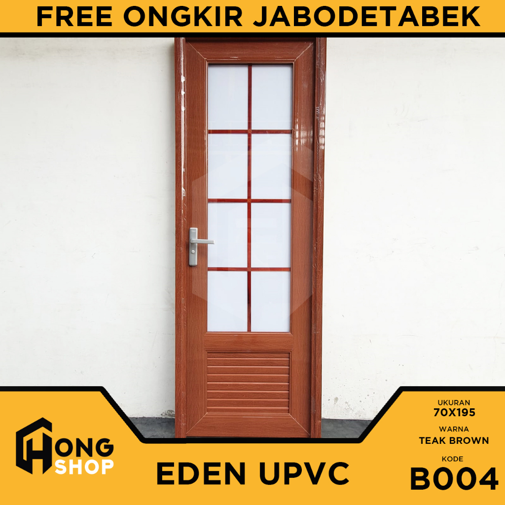 Jual Pintu Kamar Mandi UPVC TEBAL Tahan Cuaca 70x198 EDEN B004 | Shopee Indonesia