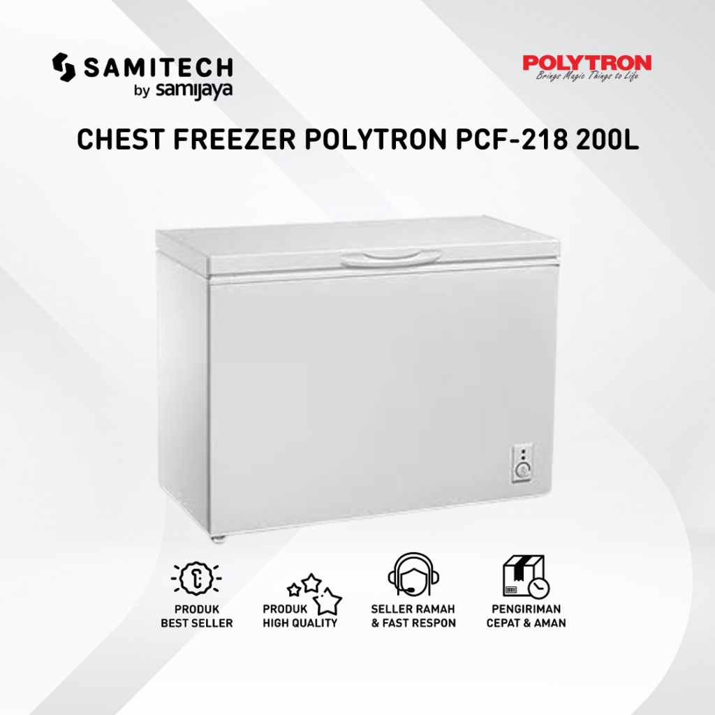 Jual CHEST FREEZER POLYTRON PCF-218 / PCF 218 200 LITER BERGARANSI ...