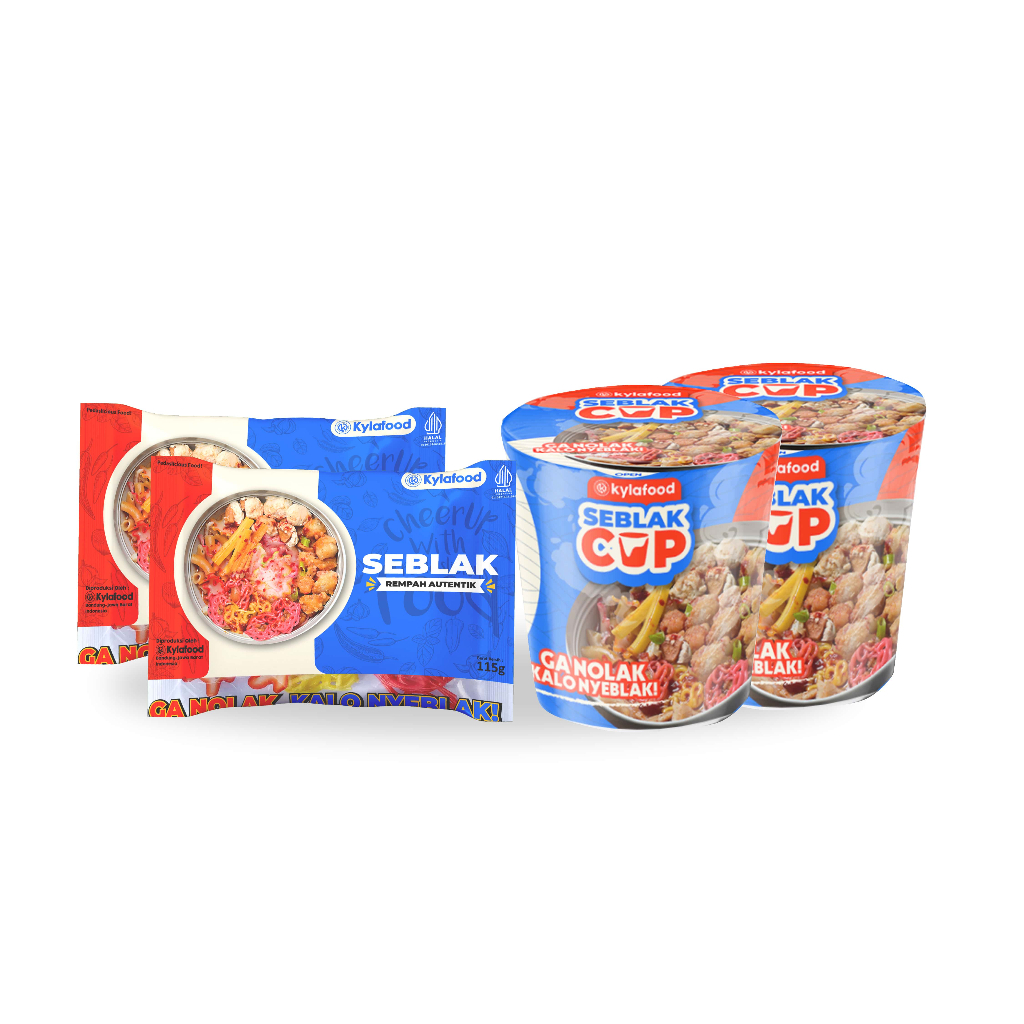Jual Kylafood paket 2 Seblak cup + 2 Seblak rempah autentik | Shopee ...