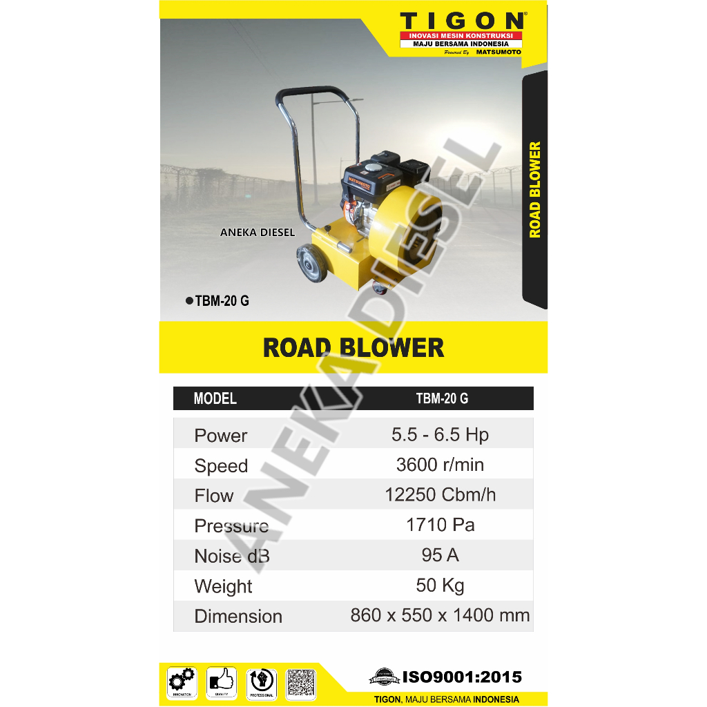 Jual Mesin Blower Dorong TBM20G TIGON / Mesin Engine Blower Udara ...