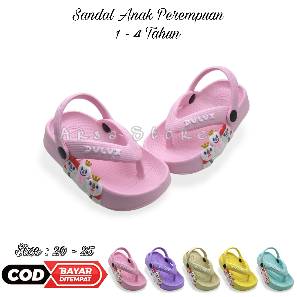 Jual Sandal Jepit Tali Belakang Anak Perempuan Umur 1 - 4 Tahun ...