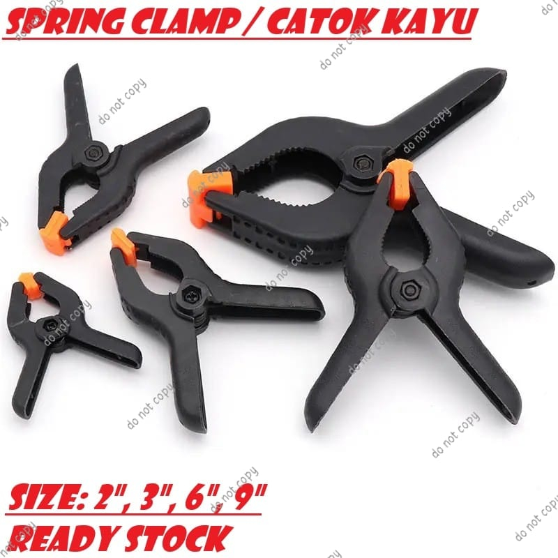 Jual Spring Clamp 2" 3" 6" 9" - Nylon - Alat Penjepit Kayu Besi Alat ...