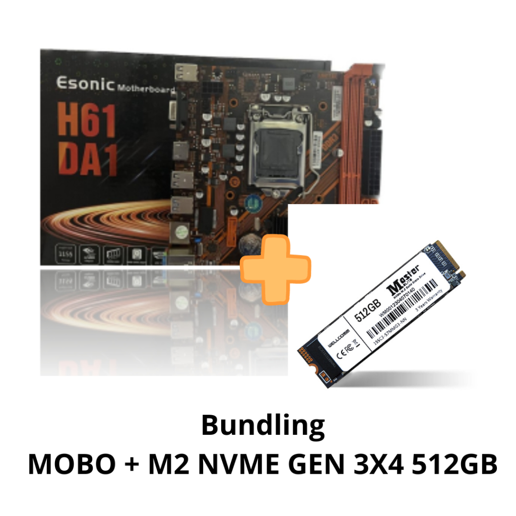 Jual MOTHERBOARD ESONIC H61 DA1 M.2 NVME SOCKET LGA 1155 | Shopee Indonesia