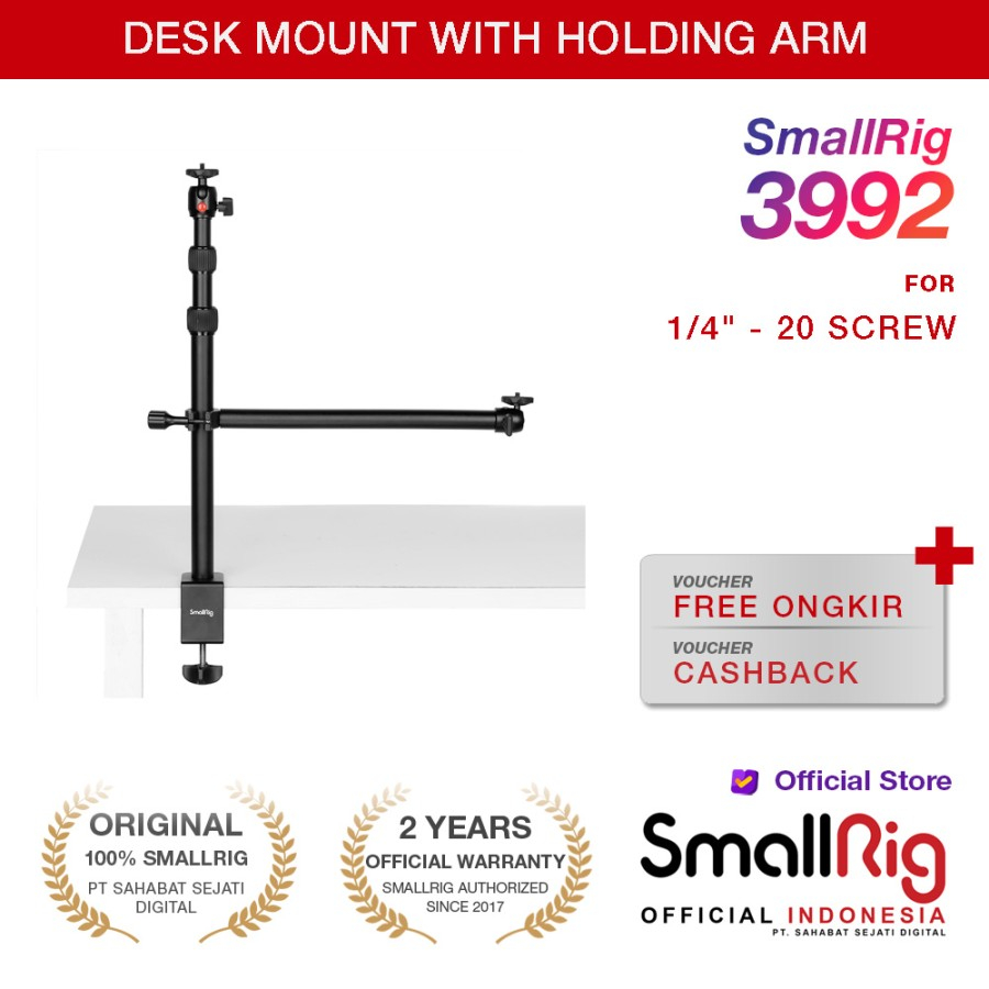 Jual SmallRig Encore DT-30 Desk Mount with Holding Arm 3992 | Shopee ...