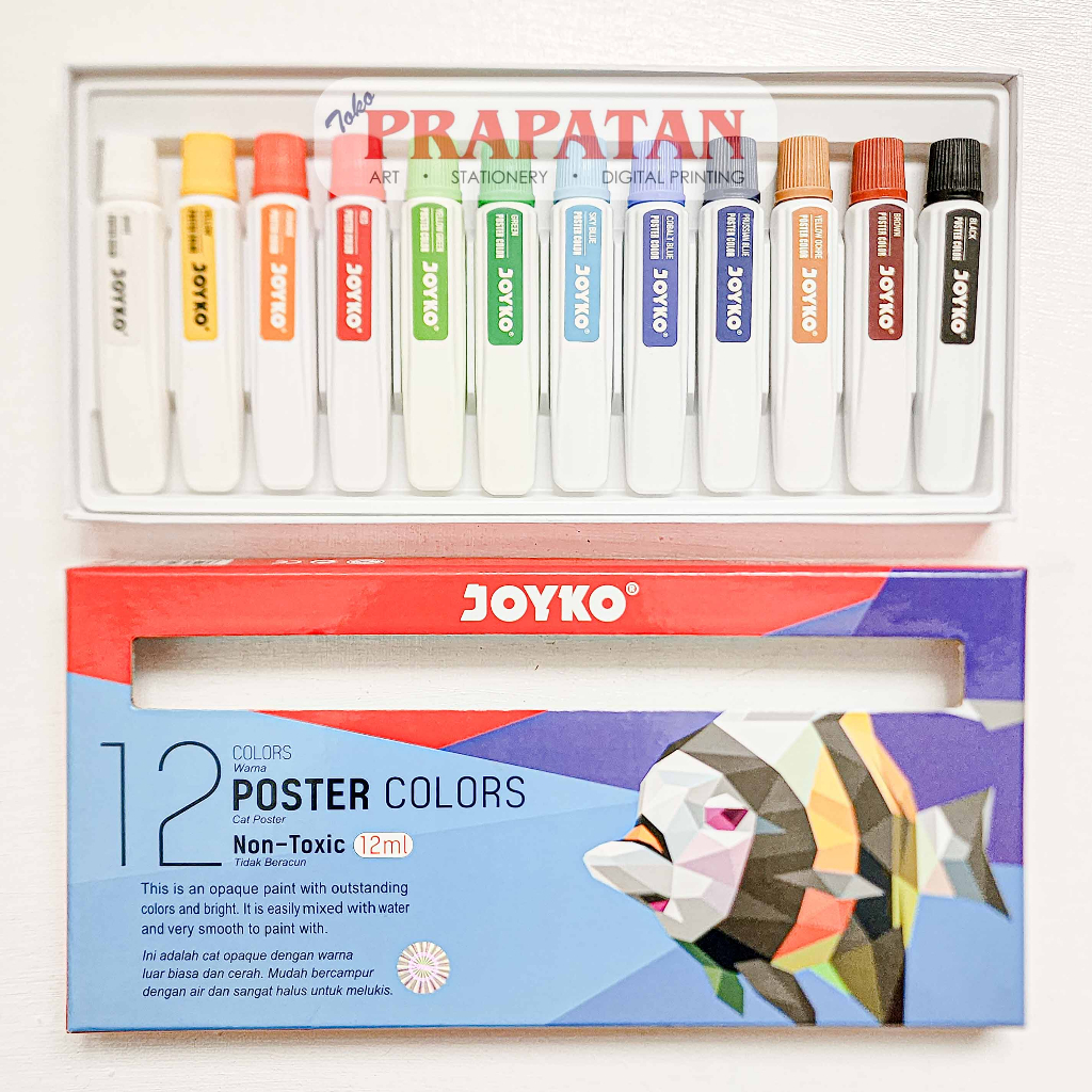 Jual Joyko Poster Color Set Tube 12C | Cat Poster Set | Shopee Indonesia
