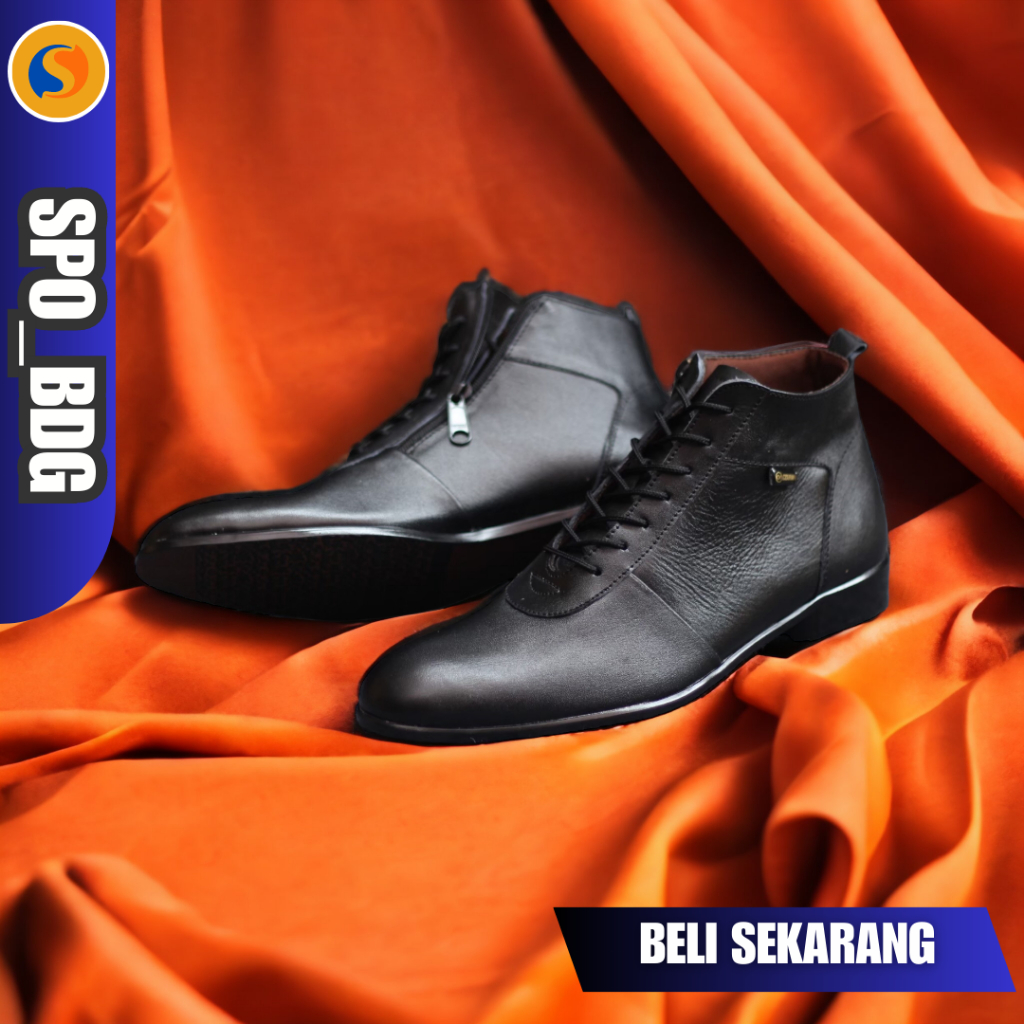 Jual Sepatu Pantofel Hitam Pria Kulit Asli Kerja Formal Kantor Dinas ...