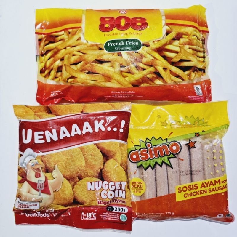 Jual [PAKET HEMAT] 808 kentang+BELFOODS nugget+ASIMO sosis | Shopee ...