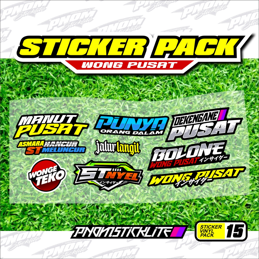 Jual Sticker Racing Vinyl Pack Dekengane Pusat / Wong Pusat Print & Cut ...