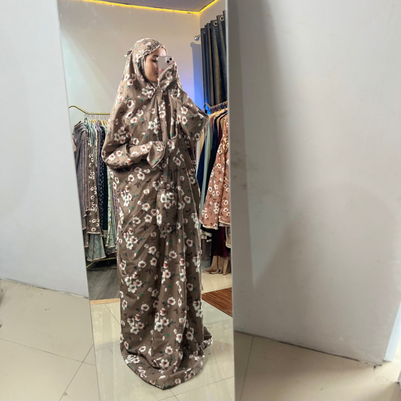 Jual Mukena Terusan Dewasa Jumbo | Mukena Terusan Pouch Motif | Mukena ...
