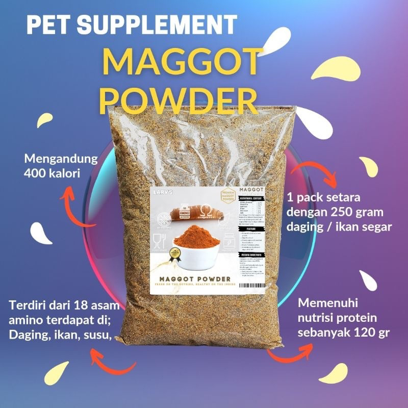 Jual Tepung maggot bsf / tepung serangga / Insect Powder Organic 1kg ...
