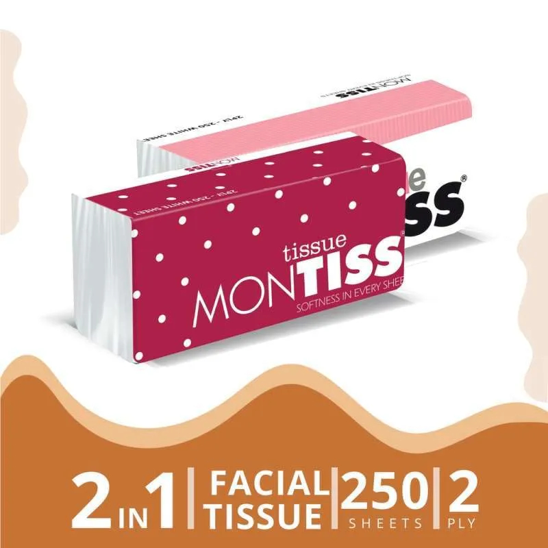 Jual TISSUE TISSU TISU MONTISS / MONTISS FACIAL TISSUE 250 SHEET 2 PLY ...