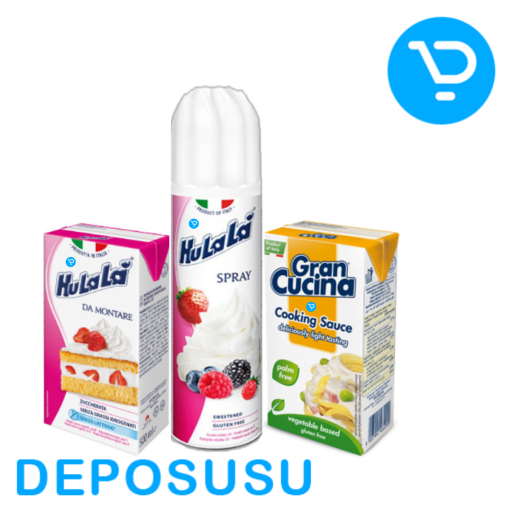 Jual Hulala Whipping Cream Spray & Gran Cucina Cooking Sauce Made in ...