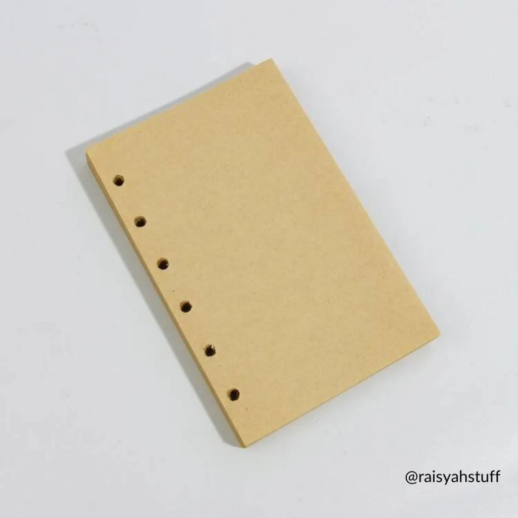 Jual KERTAS BINDER A5 A6 A7 [6 LUBANG] - KRAFT PAPER PREMIUM - LOOSE ...